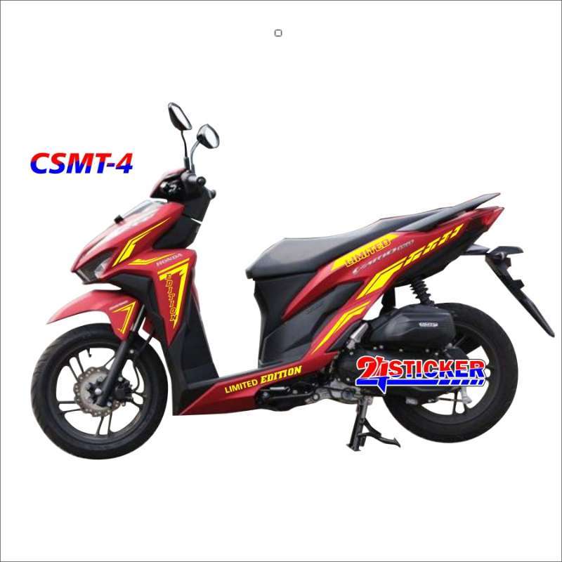 Jual Cutting Sticker All New Vario 150 merah CSMT4 Stiker lis striping ...