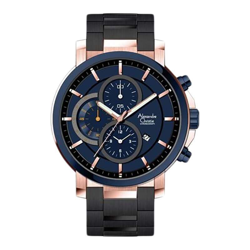 Jual Alexandre Christie Chronograph AC 6350 MC BURBU Men Blue Dial ...