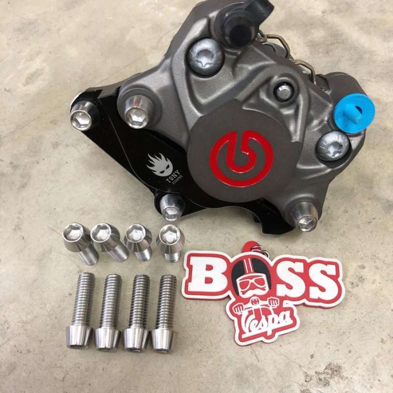 Jual Boss Vespa Stainless Baut + Brembo 2 Piston Kaliper for Vespa di ...