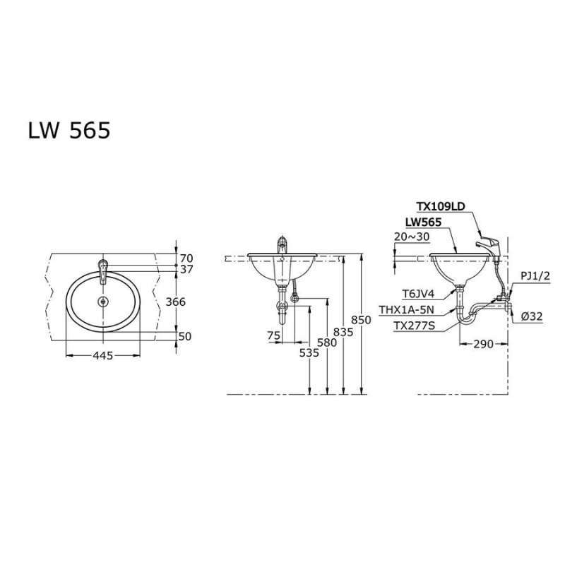 Jual Wastafel Toto Lw565 / Lw 565 (body Only) Original Toto Di Seller ...