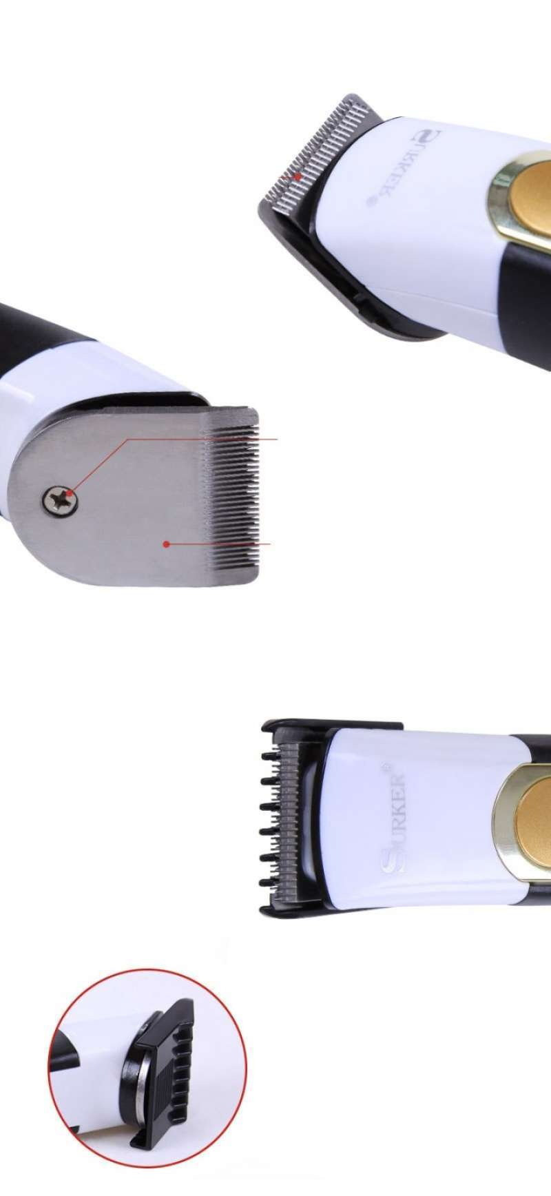 Jual Surker Sk-5808 - Rechargeable Cordless Electric Hair Clipper Di ...