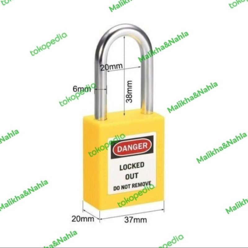 Jual Loto Safety Padlock Thermoplastic Red 38 Mm Lockout Tagout Di ...