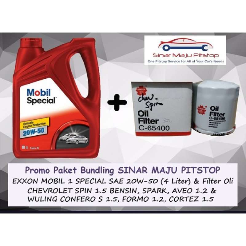Promo Paket Bundling Oli MOBIL 1 SPECIAL 20W-50 Original 4 Liter ...