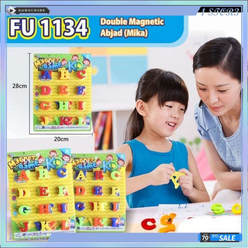 Jual Mainan Edukasi Anak Huruf Abjad Alphabets Magnetic Rkc Tempelan ...