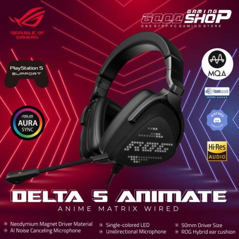 Promo Asus Rog Delta S Animate Anime Matrix Wired - Gaming Headset ...