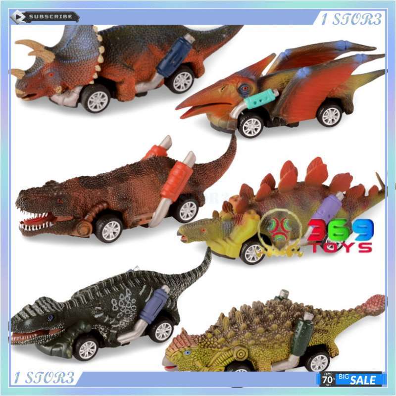Promo Mobil Dinosaur World Mobil-mobilan Pull Back Isi 6 - Mobil Dino ...