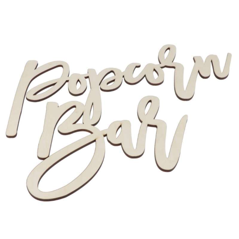 Jual Freestanding Popcorn Bar Letters Wooden Sign Wedding Birthday ...