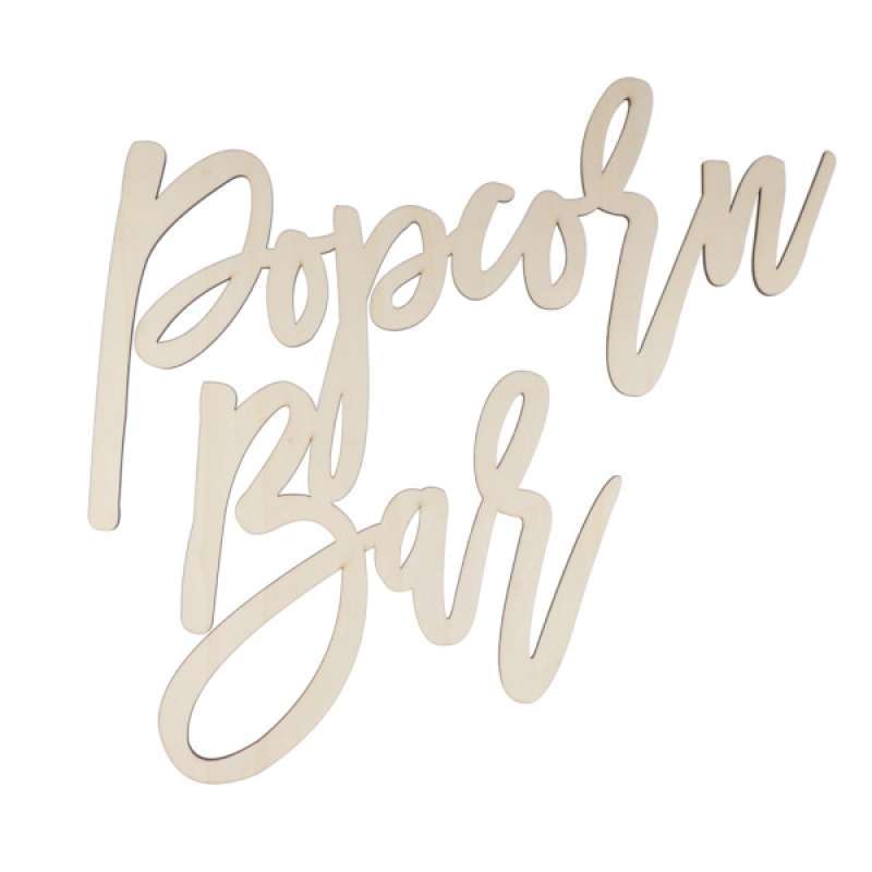 Jual Freestanding Popcorn Bar Letters Wooden Sign Wedding Birthday ...