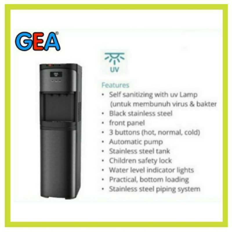 Jual Gea Water Dispenser Star Uv Bottom Loading Dispenser Air Galon ...