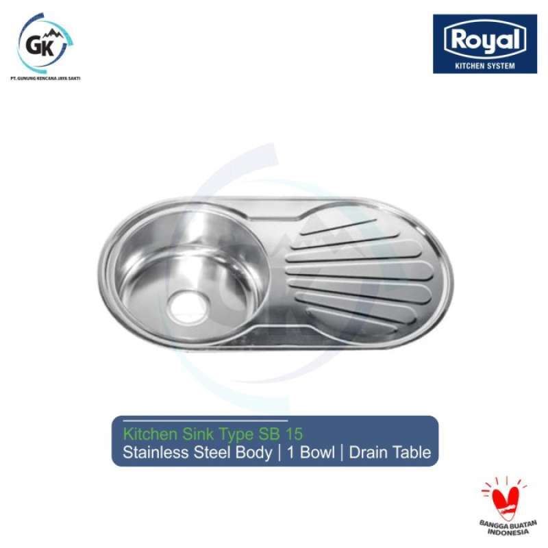 Promo Kitchen Sink Bak Cuci Piring Stainless Royal Sb 15 Bulat Diskon ...