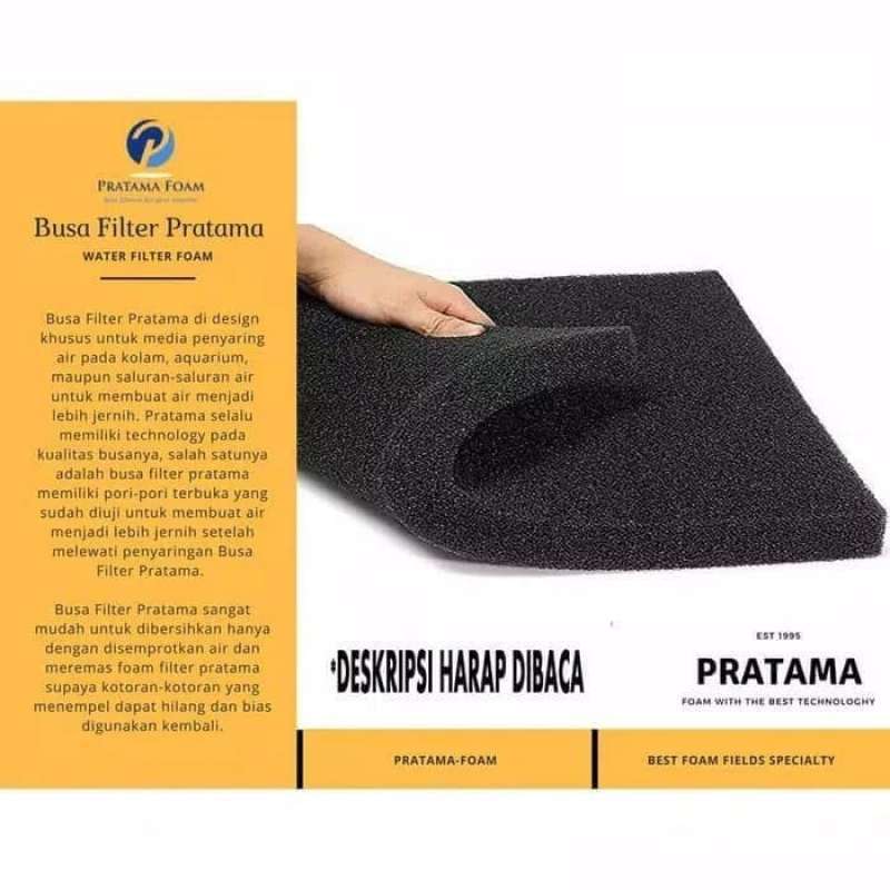 Promo BUSA MEDIA FILTER FOAM 100x100x5 SARINGAN KOLAM IKAN DAN AQUARIUM ...
