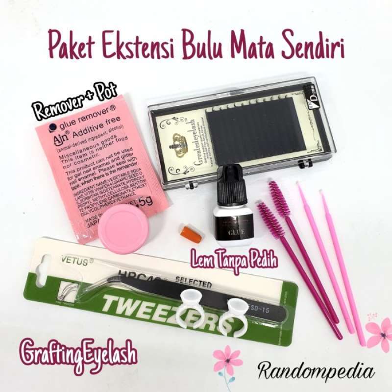 Jual Paket Ekstensi Bulu Mata Sendiri Dengan Remover di Seller HOLMES ...