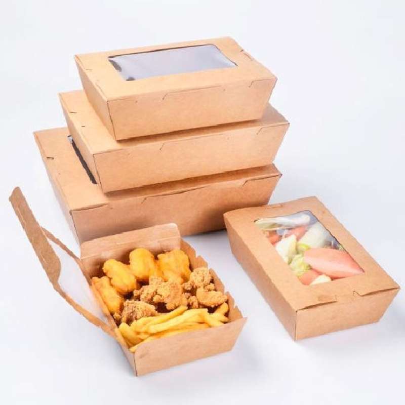 Jual Food Paper Box Window Kraft Ukuran Brown S & M - S Di Seller ...