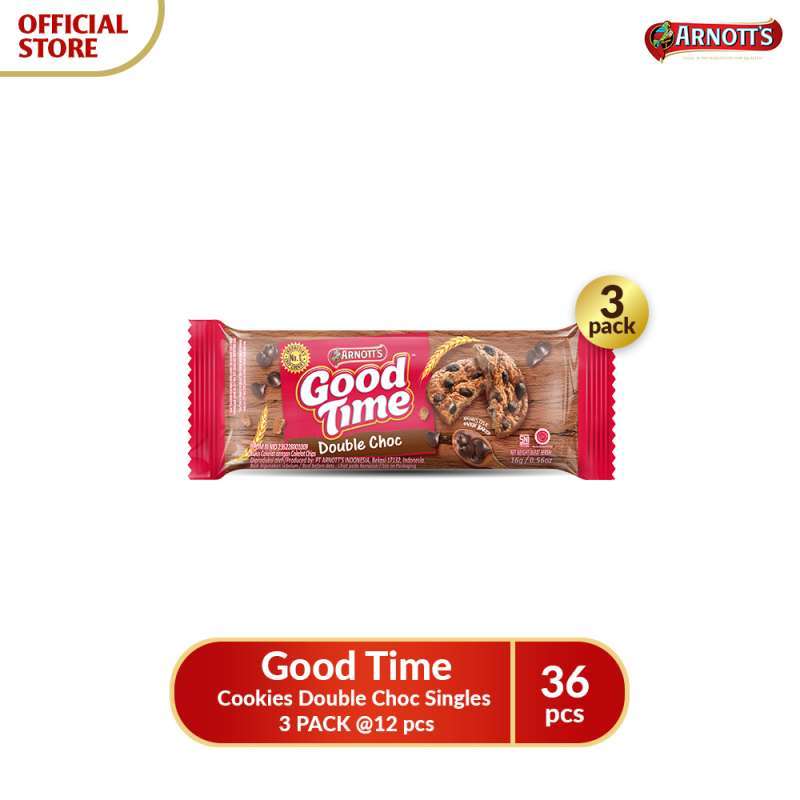 Jual Good Time Cookies Double Choc Singles - 3 PACK @12 pcs di Seller ...