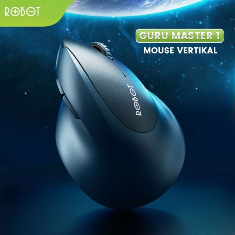Promo Robot Guru Master 1 Mouse Wireless Vertical Ergonomic 2.4G Dual ...