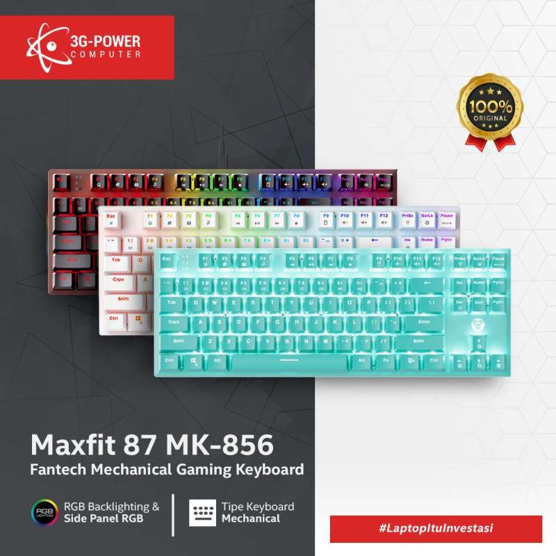 Jual Fantech MAXFIT87 MK856 TKL Keyboard Gaming Mechanical - Blue ...