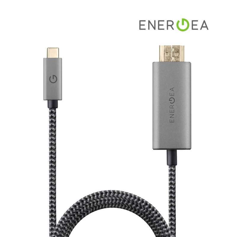 Jual Energea Fibratough Cable 2 Meters 60Hz USB C to HDMI - Black di ...