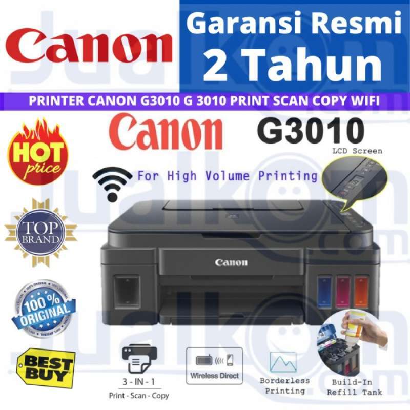 Promo Printer Canon G3010 G 3010 Pengganti G3000 Print Scan Copy Wifi ...