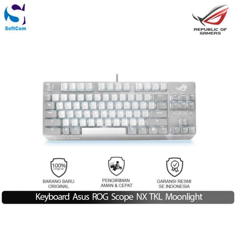 Promo Keyboard Gaming Asus ROG Scope NX TKL Moonlight White Diskon 20% ...