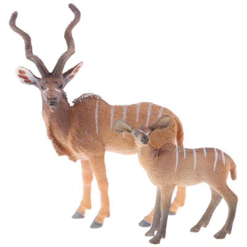 Jual 2pcs Realistic Antelope Model Wild Animal Figures Mini Jungle ...