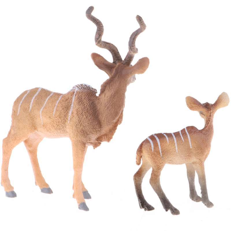 Jual 2pcs Realistic Antelope Model Wild Animal Figures Mini Jungle ...