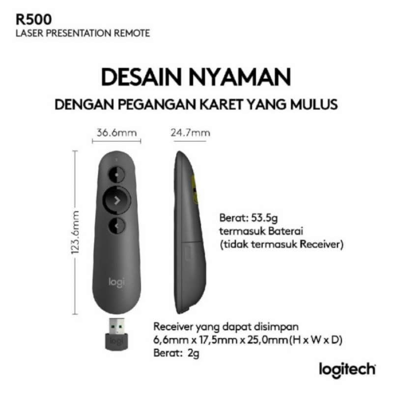Promo Laser presentasi Logitech R500 Diskon 23% di Seller Grock Store ...
