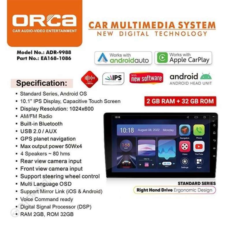 Jual Head Unit Android Orca CarPlay 9 Inch OEM Rush/Terios 2011-2017 di ...