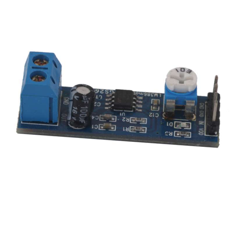 Promo LM386 200 Gain Audio Amplifier Module 10K Adjustable Resistance ...