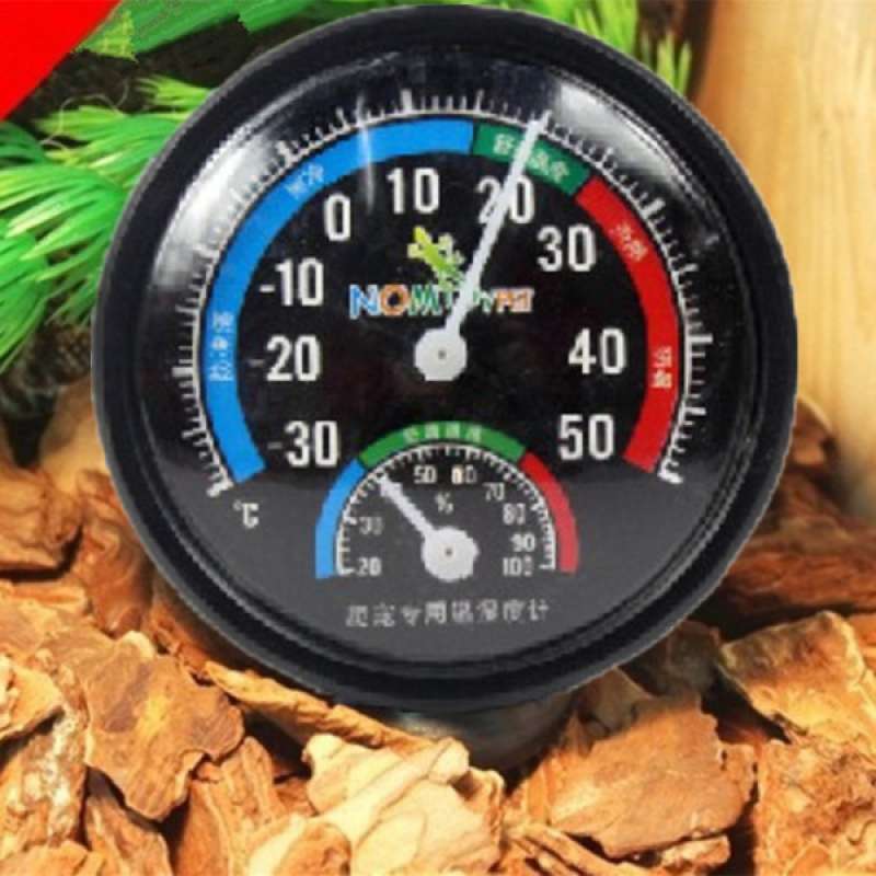 Promo Indoor Outdoor Temperature Humidity Gauge Round Weather Meter ...