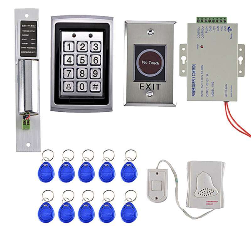 Jual SET RFID Door Access Control System Code Keypad ID Card Tag Entry ...