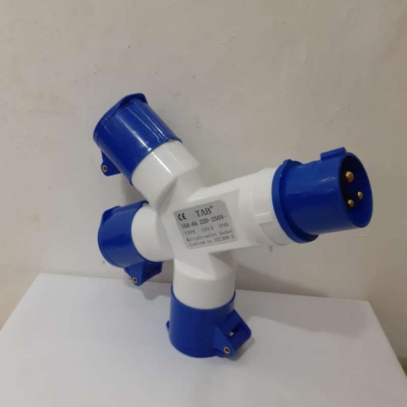 Promo Industrial Plug Dan Socket 3 Cabang/Plug Cabang 3 Pin 16A Type ...