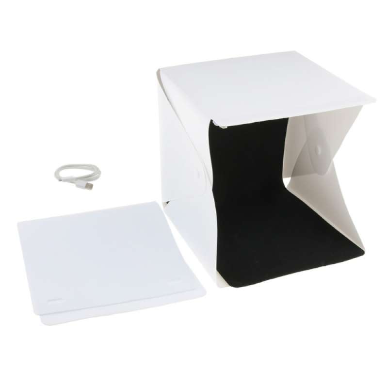 Promo 20cm Light Room Photo Studio LED Lighting Tent Kit Backdrop Cube ...