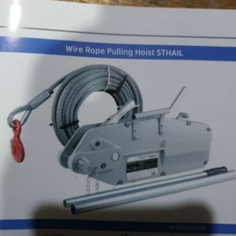 Promo (HT)Wire rope hoist manual 800kg x 20 meter) Diskon 23% di Seller ...