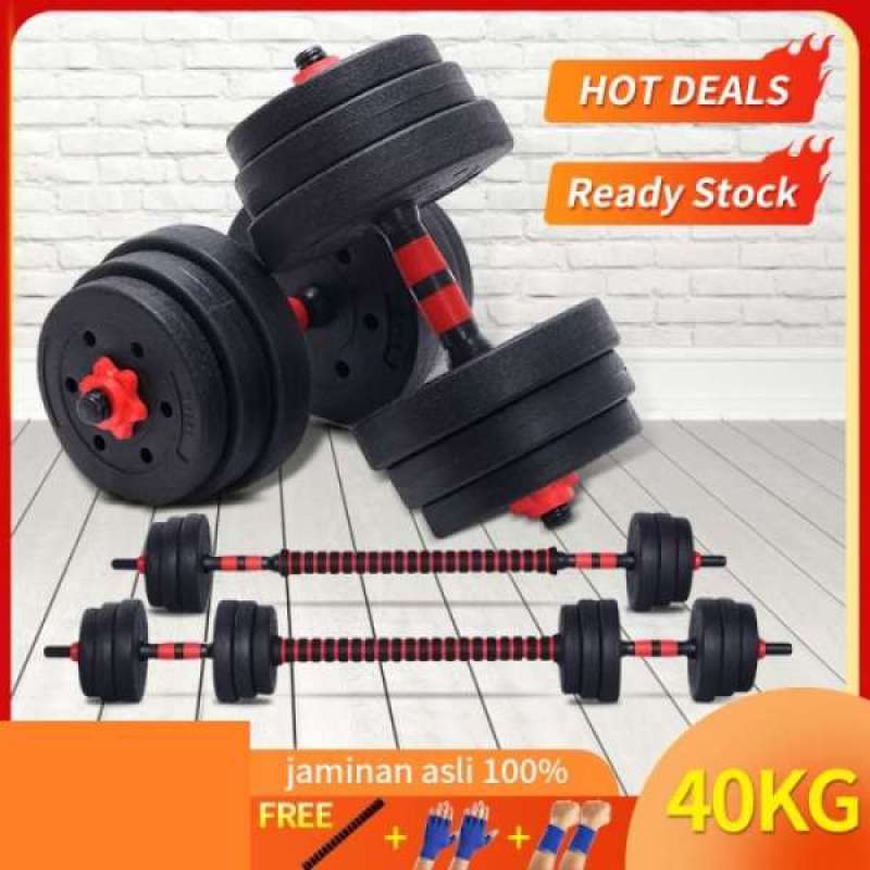 Jual Peralatan Fitness Dumbbell Barbel Set Peralatan Fitness 40 Kg Bisa ...