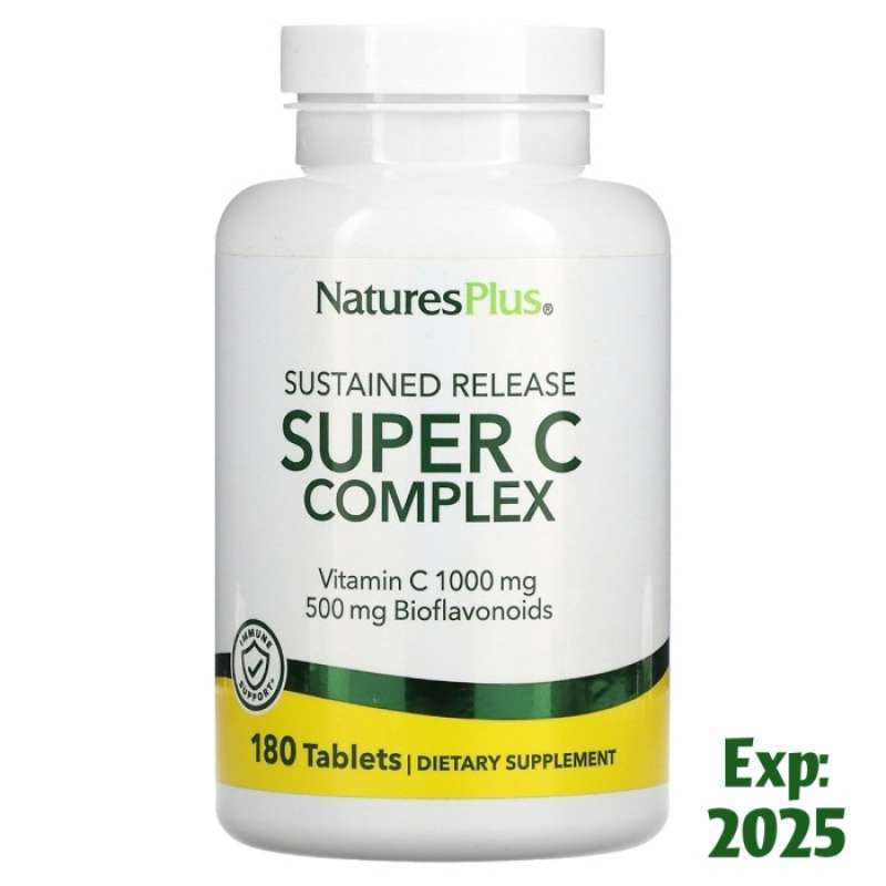Jual Vitamin C 1000 Mg, Natures Plus Super C Complex 180 Tablets,60 ...