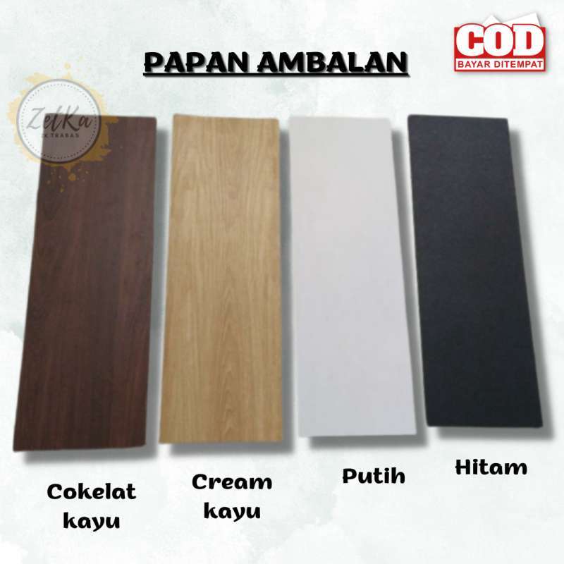 Jual Papan Ambalan Kayu Rak Kayu Plywood HPL Multiplek - 15x60cm Putih ...