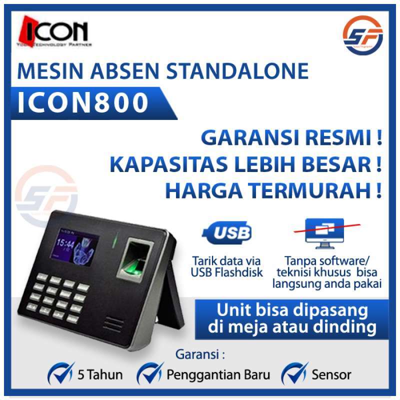Promo Icon 800 Fingerprint Mesin Absensi Original Diskon 90% Di Seller Solusi Fingerprint ...