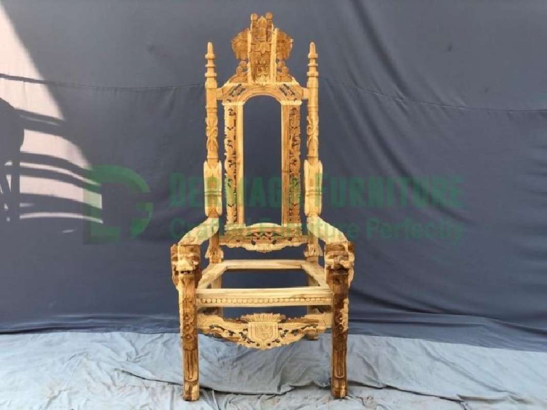 Jual KURSI RAJA SINGA TANGANAN JATI KURSI MAKAN KURSI TERAS KURSI ...