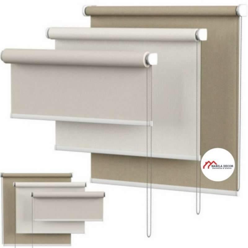 Promo Roller Blind Indoor Dim'Out Jendela Minimalis Costum Diskon 35% ...