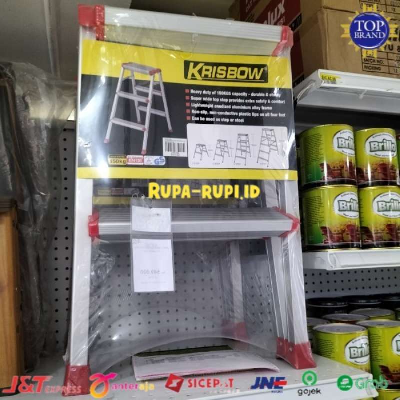 Promo ACE Krisbow Tangga Aluminium Dengan Pijakan Lebar 2 Step Diskon ...