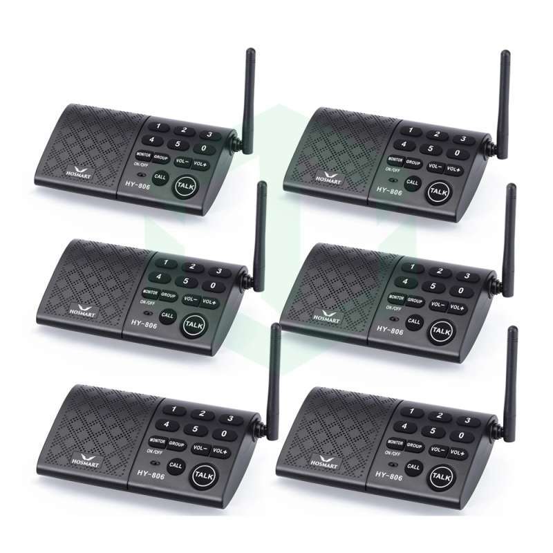 Jual HOSMART HY806 Portable Wireless Intercom [Original/ 6-Channel/ 6 ...