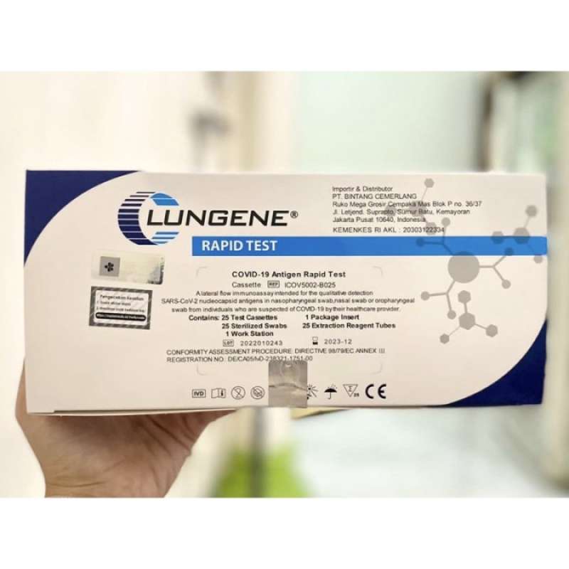 Jual Rapid Test Swab Antigen New Lungene / Lungene 1 Box di Seller ...