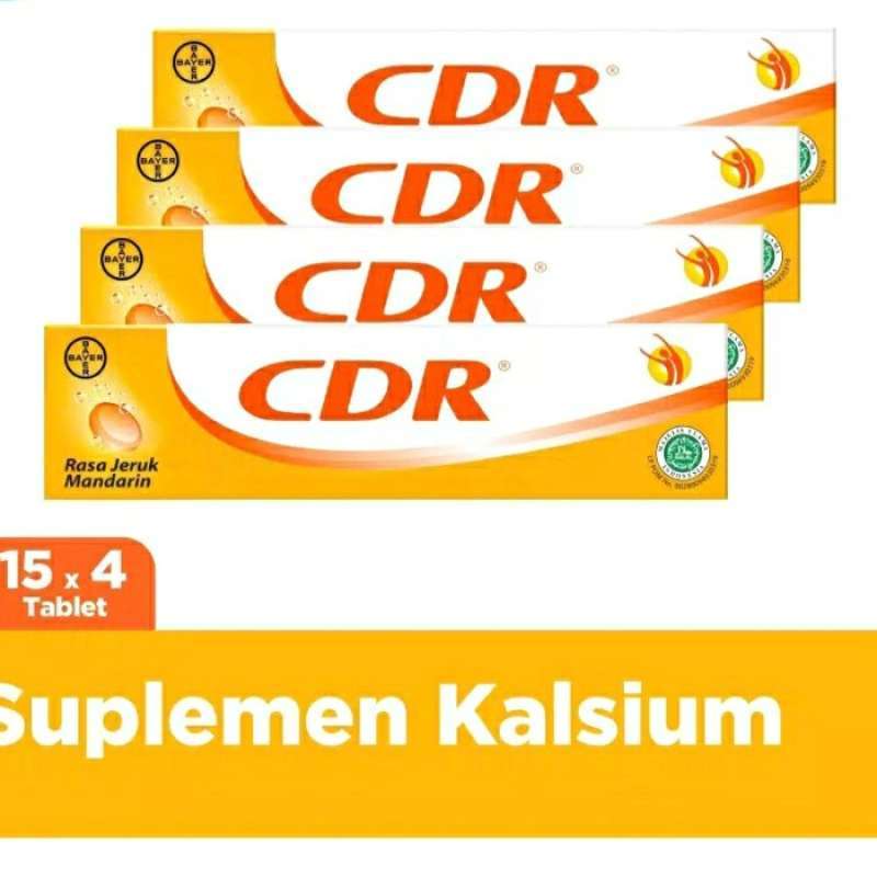 Jual Cdr Suplemen Vitamin Kalsium D Redoxon Rasa Jeruk 60 Tablet Di ...