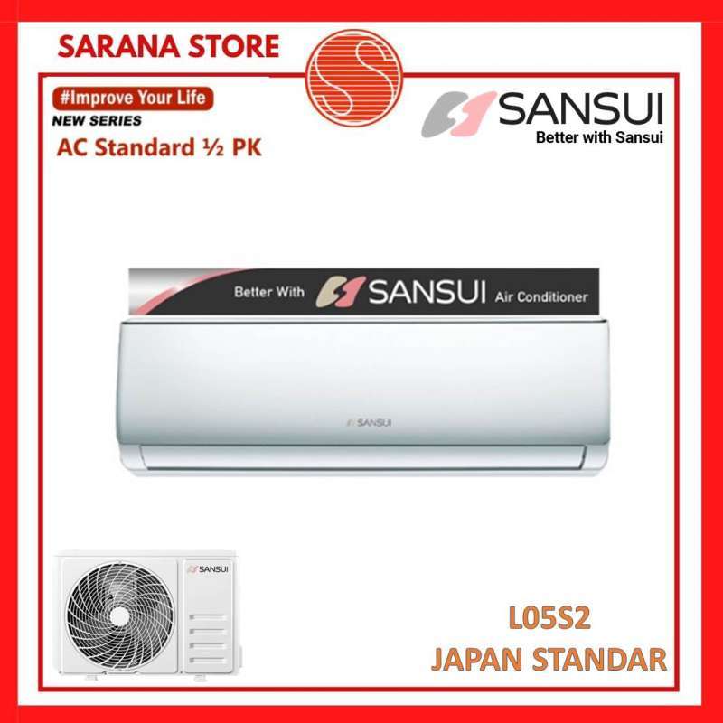 Promo SANSUI AC Split 1/2 PK JAPAN L05S2 Standard R32 0.5 PK SA-L05S2 ...