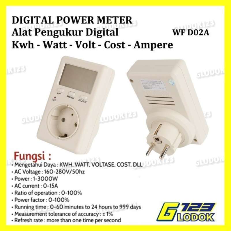 Jual Pengukur Listrik Kwh Digital Power Meter Volt Amper Watt Meter Di ...