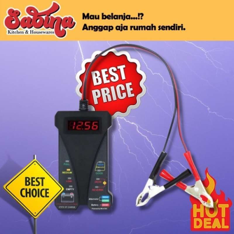 Jual Voltmeter Analyzer Volt Tester Uji Baterai Alat Ukur Daya 12v Lcd ...