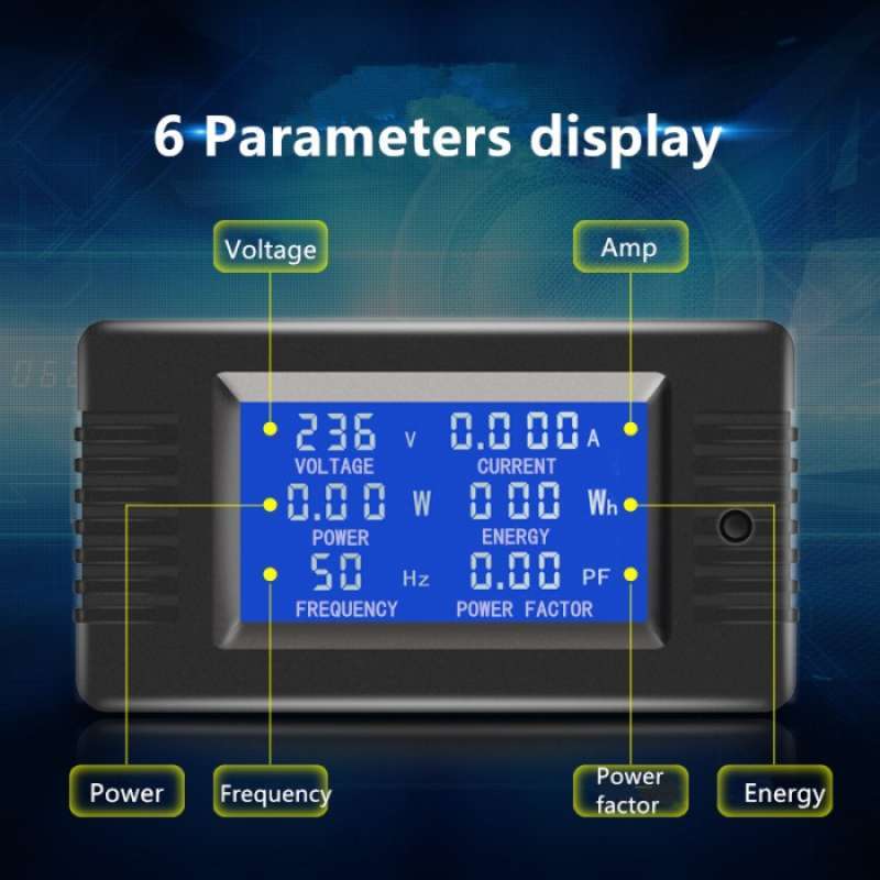Jual Peacefair Pzem-022 Ac 220v Energy Power Meter Pengukur Kwh Daya ...