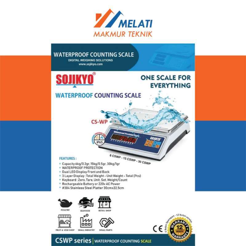 Jual Timbangan Sojikyo Digital Scale Buah Waterproof Counting Presisi ...