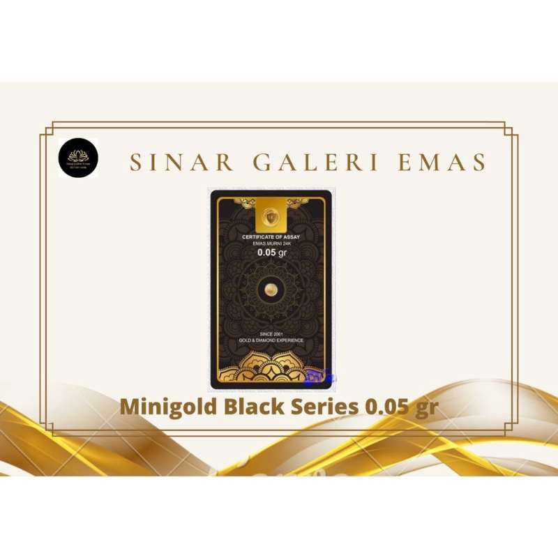 Jual MINIGOLD Reguler Black Series 0.05 Gram Kemasan Laminating ...