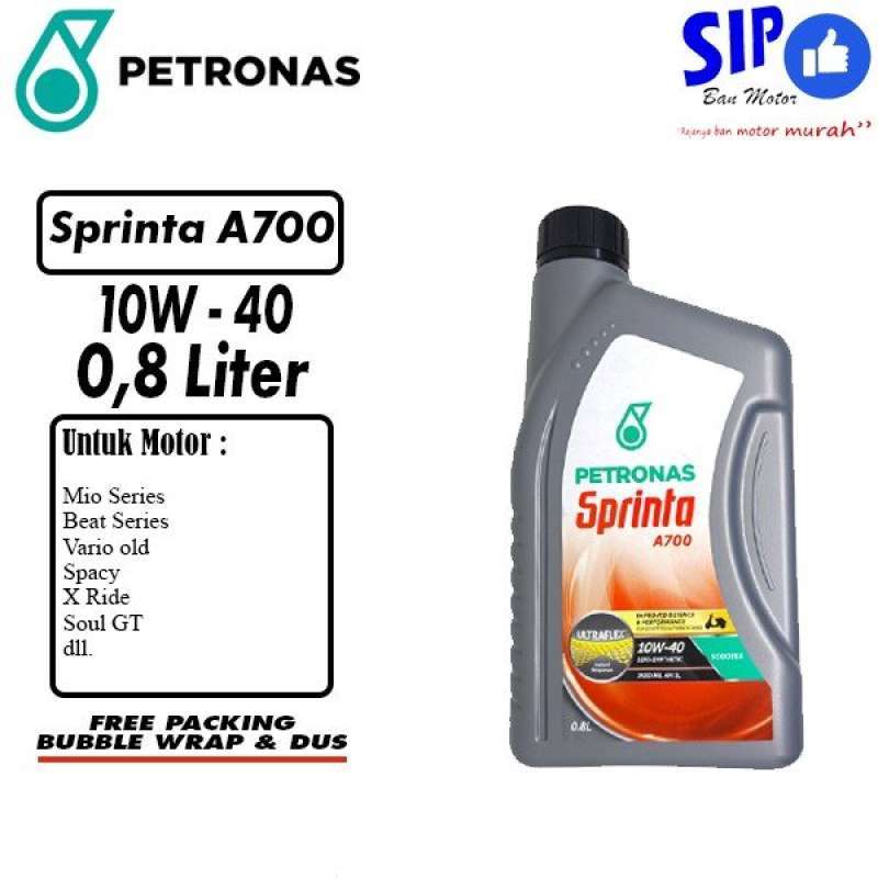 Jual Oli Motor Vario Beat Mio Matic Petronas Sprinta A700 10w40 0.8L ...